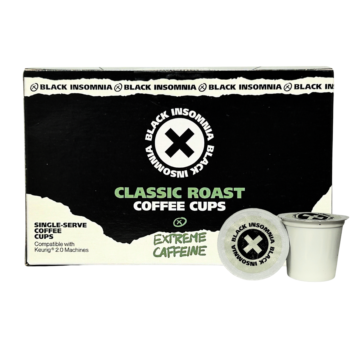 Extreme Caffeine Single Serve Cups for Keurig | Black Insomnia K-Cups ...